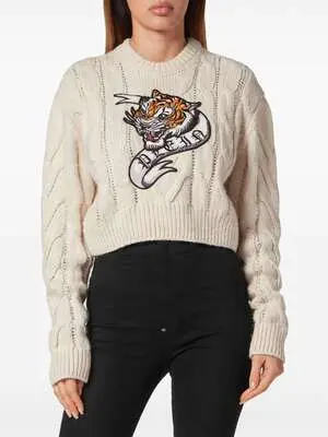 Philipp Plein Tattoo Cropped Jumper