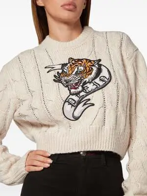 Philipp Plein Tattoo Cropped Jumper