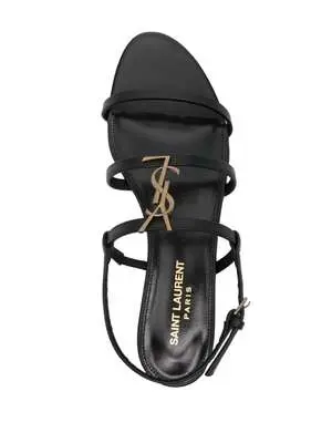 Saint Laurent Cassandra Flat Sandals - Black
