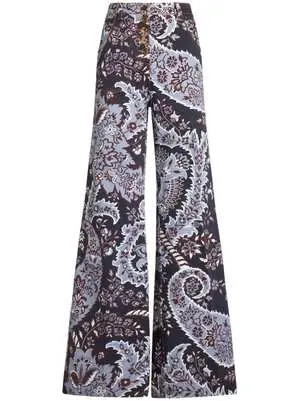Etro Paisley-print Flared Jeans