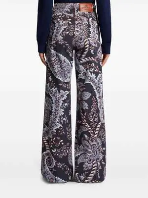 Etro Paisley-print Flared Jeans