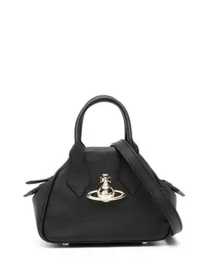 VIVIENNE WESTWOOD Orb-plaque Leather Tote - Black