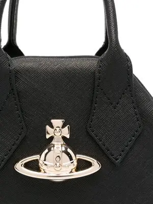 VIVIENNE WESTWOOD Orb-plaque Leather Tote - Black