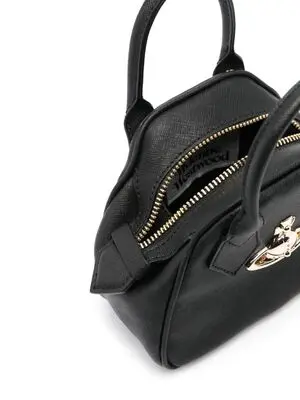 VIVIENNE WESTWOOD Orb-plaque Leather Tote - Black