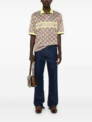 Gucci Gg Supreme Perforated Polo Shirt