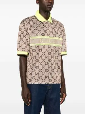 Gucci Gg Supreme Perforated Polo Shirt