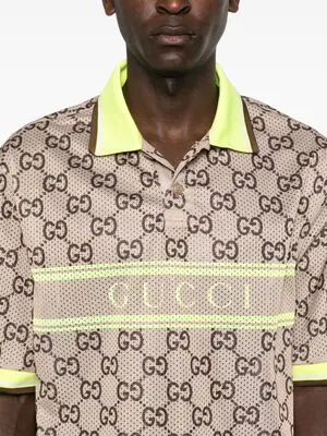 Gucci Gg Supreme Perforated Polo Shirt