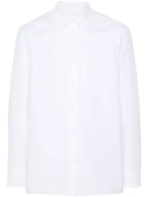 JIL SANDER Long-sleeve Organic Cotton Shirt - White