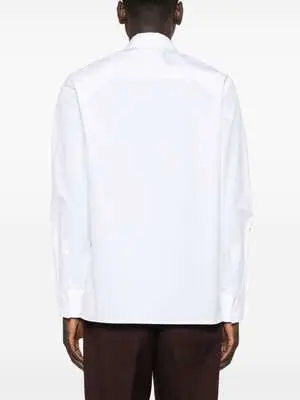 JIL SANDER Long-sleeve Organic Cotton Shirt - White