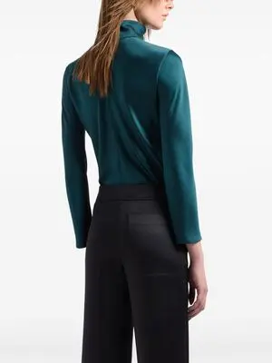 Giorgio Armani Mock-neck Silk Top