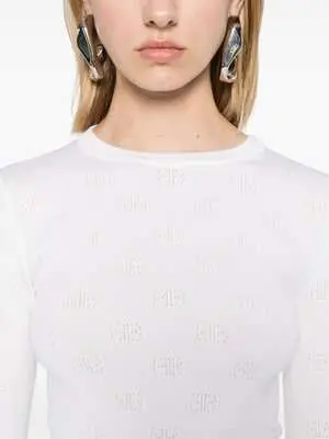 Balenciaga Bb-pattern Open-knit Jumper