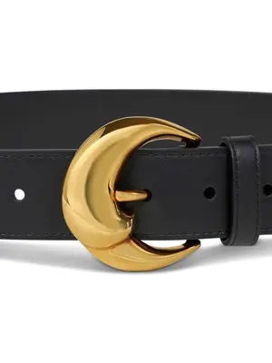 Etro Paisley Buckle Leather Belt - Black