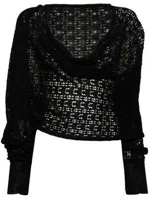 Yohji Yamamoto Open-knit Draped Jumper