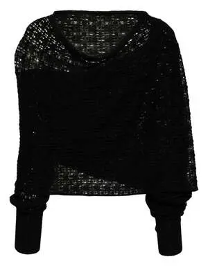 Yohji Yamamoto Open-knit Draped Jumper