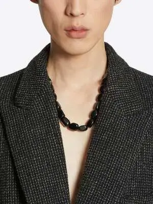 Dries Van Noten Gemstone-embellished Beaded Necklace - Black