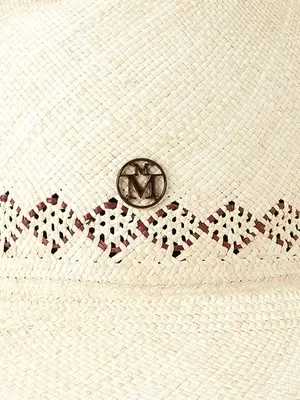 MAISON MICHEL Kate Interwoven Straw Hat - Neutrals