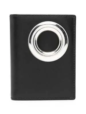 Comme Des Garçons Eyelet-detail Bi-fold Wallet - Black