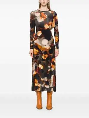 ALLSAINTS Katlyn Abstract-print Maxi Dress - Brown