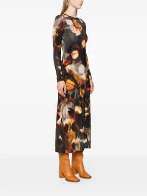 ALLSAINTS Katlyn Abstract-print Maxi Dress - Brown