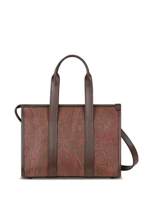 Etro Arnica Top-handle Bag With Paisley Print - Brown