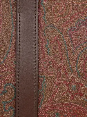 Etro Arnica Top-handle Bag With Paisley Print - Brown