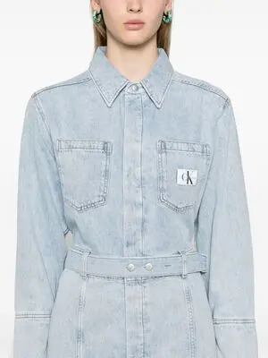 Calvin Klein Belted Mini Denim Dress