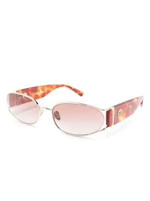 Linda Farrow Shelby Oval-frame Sunglasses - Brown