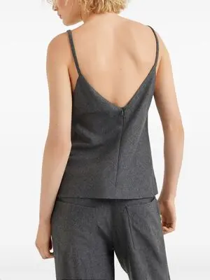 Brunello Cucinelli V-neck Wool Top