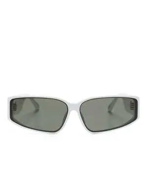 Linda Farrow Alexis Biker-frame Sunglasses - White