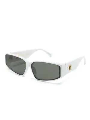 Linda Farrow Alexis Biker-frame Sunglasses - White