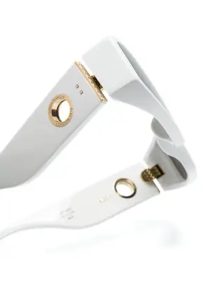 Linda Farrow Alexis Biker-frame Sunglasses - White