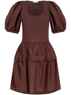 Ulla Johnson Tilda Cotton Mini Dress - Brown