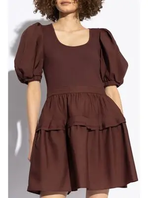 Ulla Johnson Tilda Cotton Mini Dress - Brown