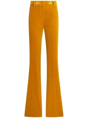 Etro Velvet Flared Trousers - Orange