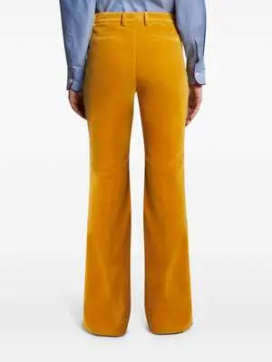 Etro Velvet Flared Trousers - Orange