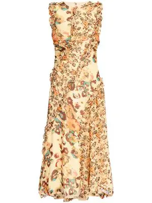 Ulla Johnson Avrelie Floral-print Silk Dress