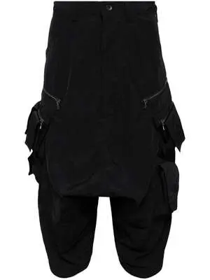 JULIUS Mid-rise Cargo Shorts - Black
