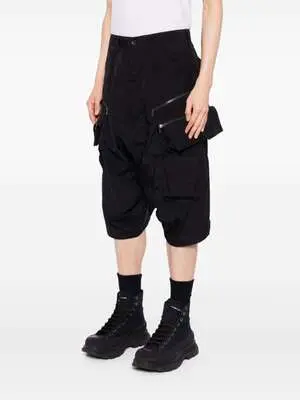JULIUS Mid-rise Cargo Shorts - Black