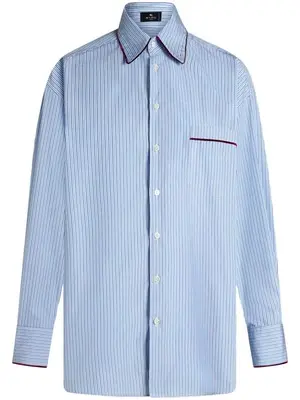 Etro Striped Cotton Poplin Shirt