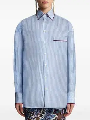 Etro Striped Cotton Poplin Shirt