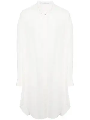 JULIUS Drop-shoulder Poplin Shirt - White