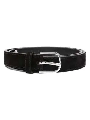 TOTEME Suede Buckle Belt - Brown