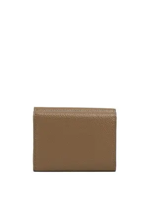 Marni Leather Trifold Wallet With Mending-embroidery - Brown
