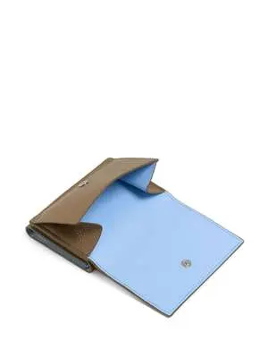 Marni Leather Trifold Wallet With Mending-embroidery - Brown