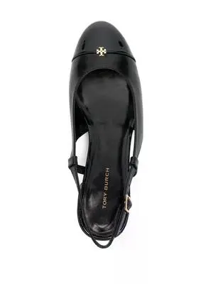 Tory Burch 45mm Double T-motif Leather Pumps