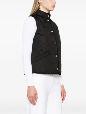 Ralph Lauren Mock-neck Quilted Gilet - Black