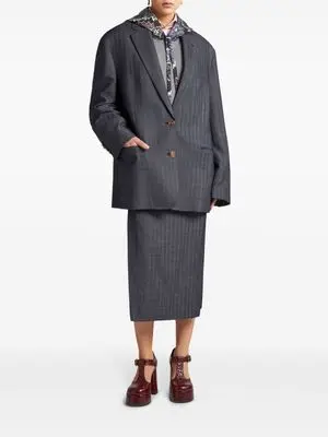 Etro Oversized Jacket With Logo-engraved Buttons