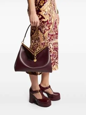 Etro Large Leather Vela Bag - Red