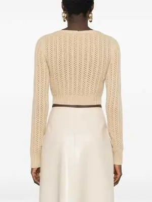 Max Mara Cropped Open-knit Jumper