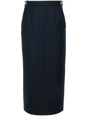 Thom Browne High-waist Midi Skirt - Blue